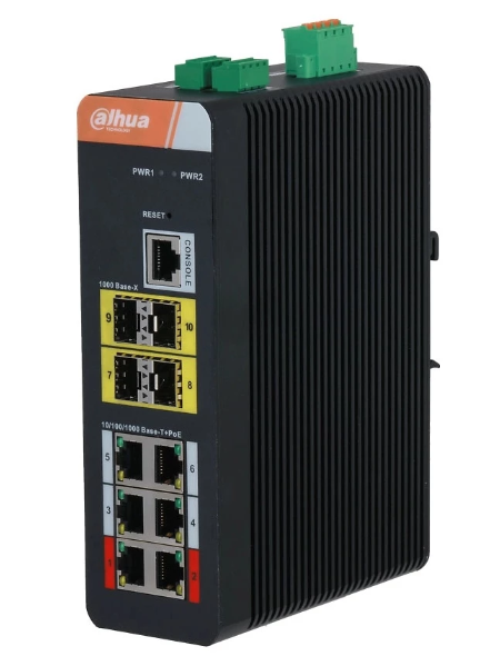 IS4410-6GT-120 Switch Industrial L2 Dahua: 6 Puertos Gigabit PoE, 4 ...