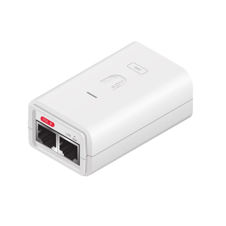 Inyector PoE Ubiquiti POE-24-7W-G-WH 24V 7W Gigabit Blanco – Primtech